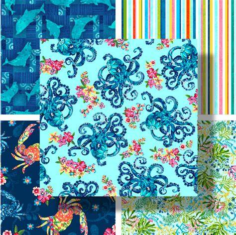 New Collection - Blooming Ocean – Dreaming of the Sea Fabrics