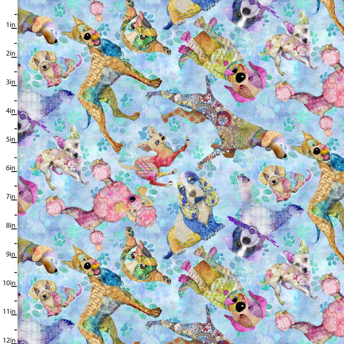 3 Wishes - Raise the Woof - Packed Pups - 1/2 YARD CUT – Dreaming of ...