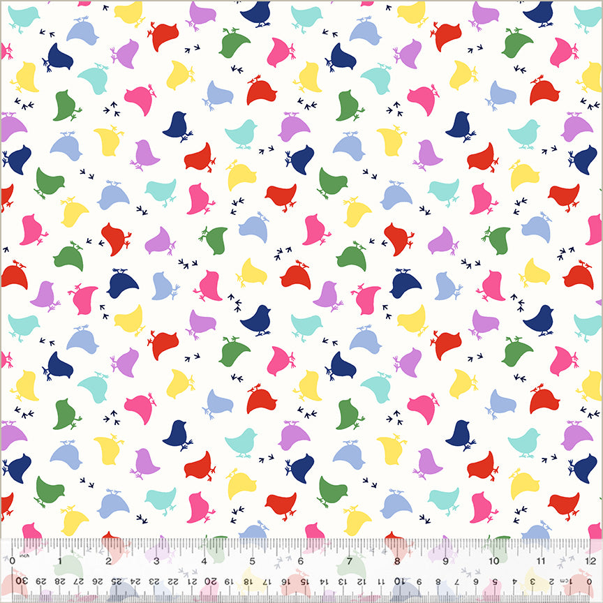 Windham Fabrics - Chicken Littles - Baby Chicks Ivory - 1/2 YARD CUT ...