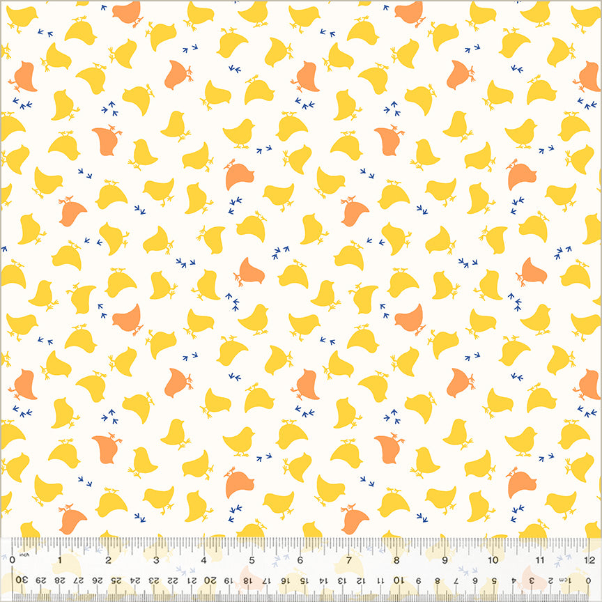 Windham Fabrics - Chicken Littles - Baby Chicks Yolk - 1/2 YARD CUT ...