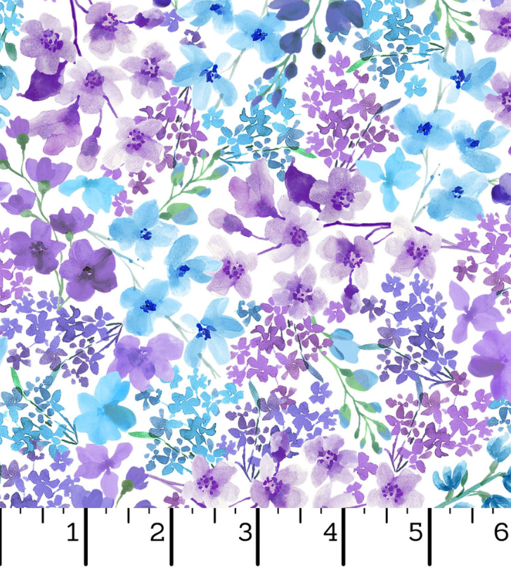 End of Bolt - Bloom Bright - Packed Flowers Blue/Violet - 31 ...