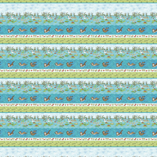 End of Bolt - River Romp Stripe - 6" – Dreaming of the Sea Fabrics