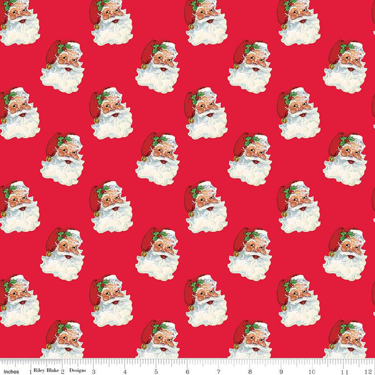 Riley Blake - Santa Red - 1/2 YARD CUT – Dreaming of the Sea Fabrics