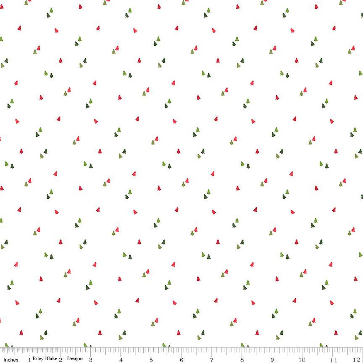 Riley Blake - Seasonal Basics - Trees White - 1/2 YARD CUT – Dreaming ...