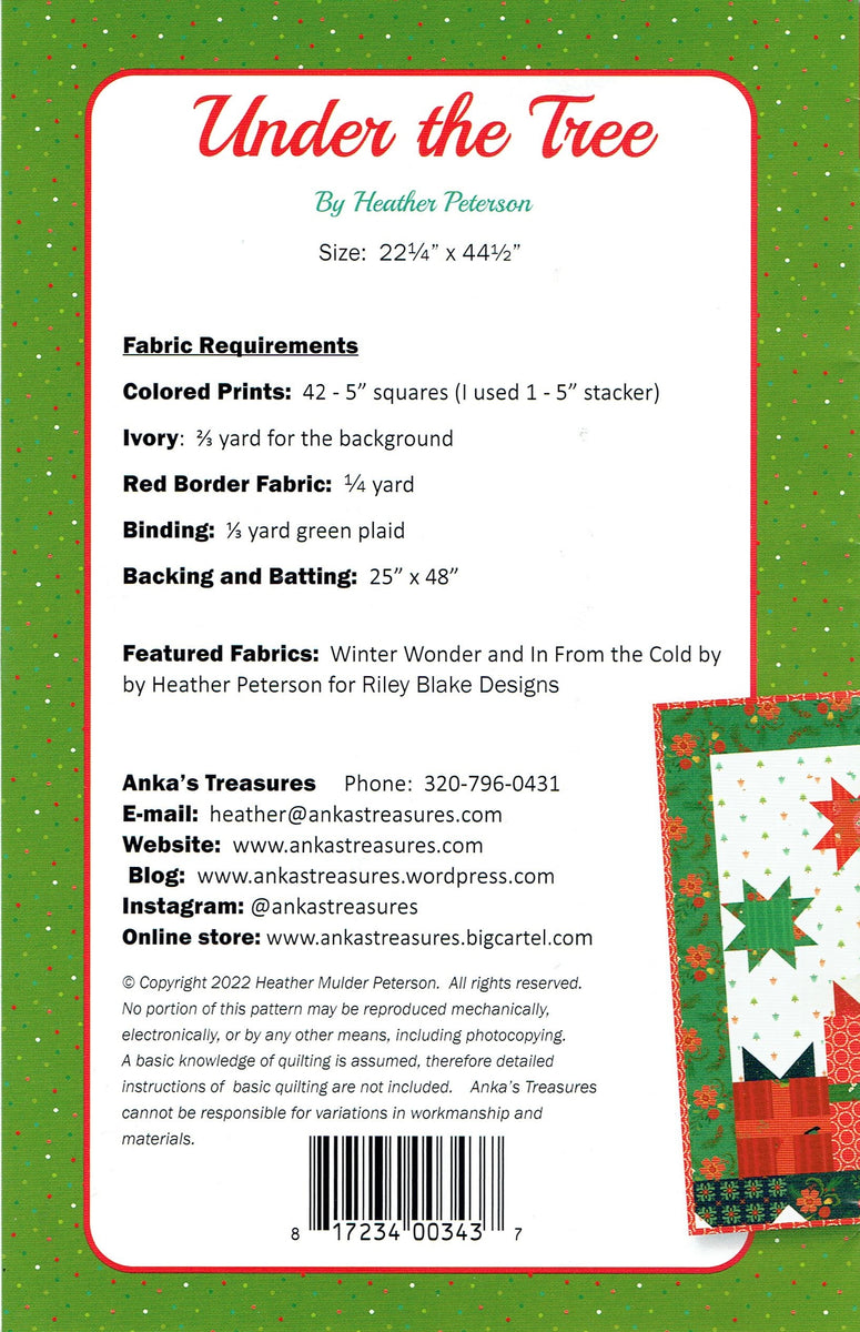 Under the Tree Table Runner Kit – Dreaming of the Sea Fabrics