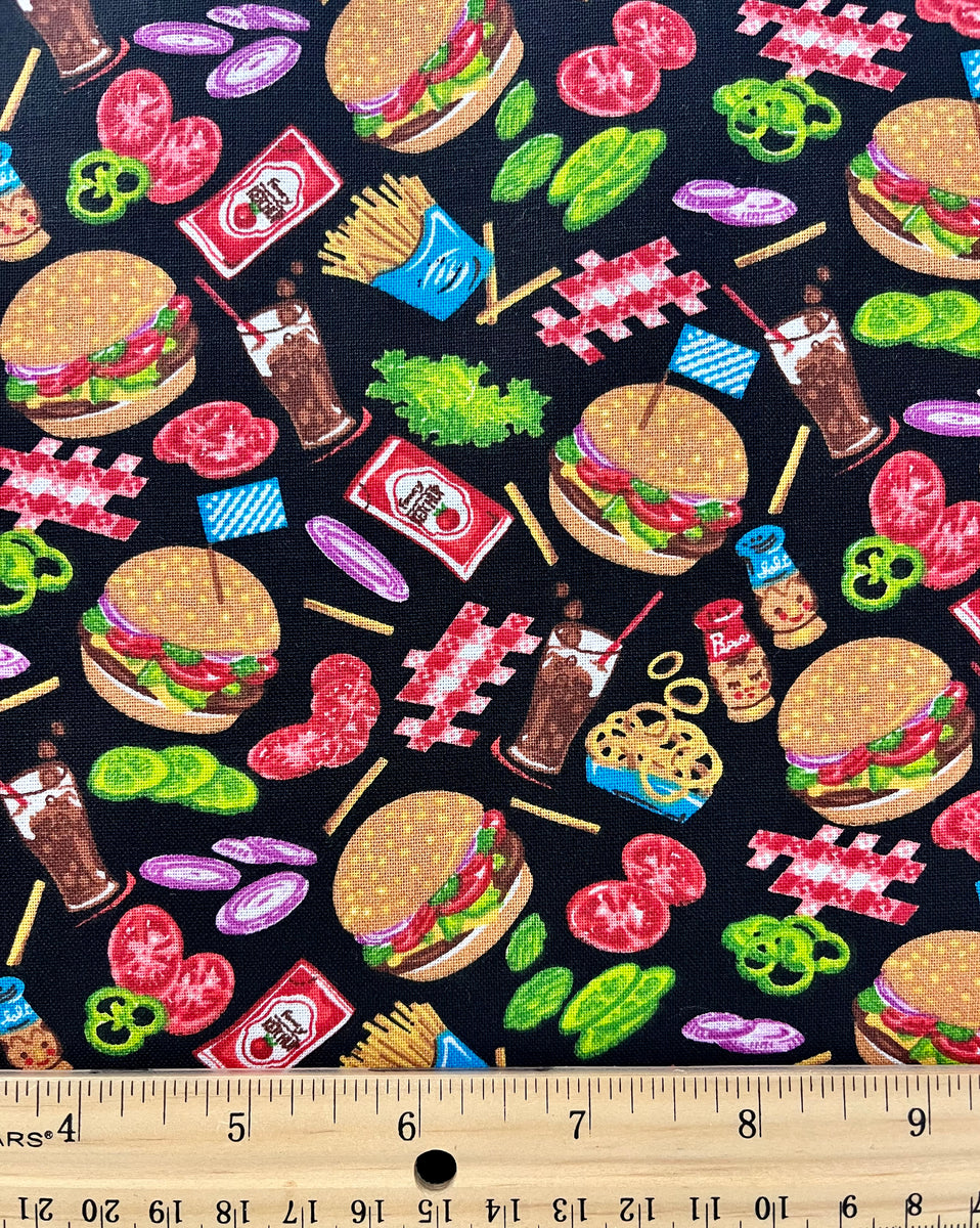 Fabric Traditions - Diner Food - 1/2 YARD CUT – Dreaming of the Sea Fabrics