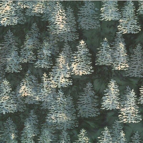 Hoffman - Trees Pine Batik - 1/2 YARD CUT – Dreaming of the Sea Fabrics