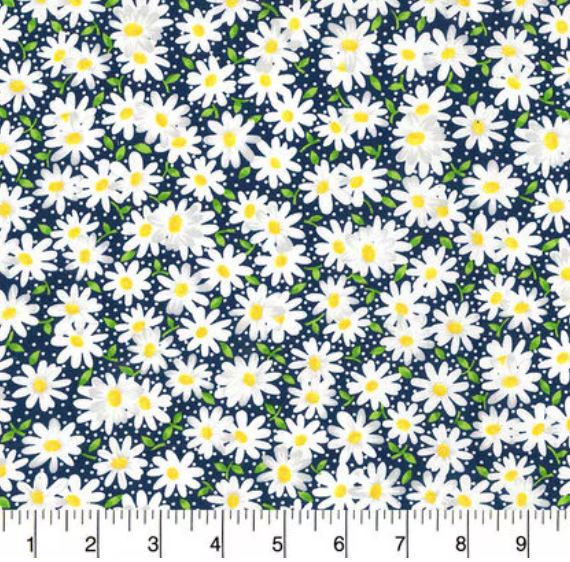 Keepsake Calico - Packed Daisy Black - 1/2 YARD CUT – Dreaming of the ...