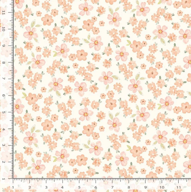 Timeless Treasures - Home Sweet Home - Tossed Pretty Pink Flowers - 1 ...