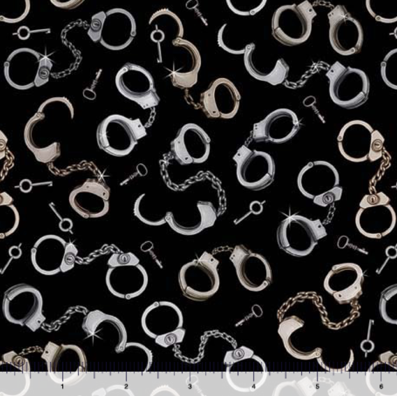 QT Fabrics - True Detective - Hand Cuffs - 1/2 YARD CUT – Dreaming of ...