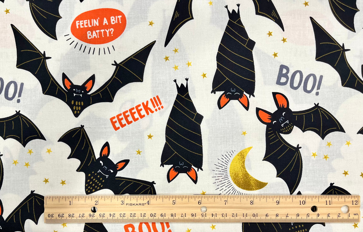 Alexander Henry - Boo! Eek! Bats! - 1/2 YARD CUT – Dreaming of the Sea ...