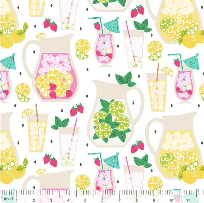 Blend Fabrics - Pucker Up - White Pitchers - 1/2 YARD CUT – Dreaming of ...