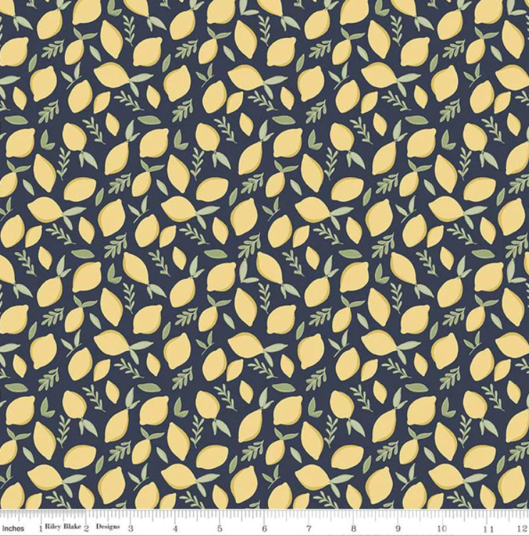 Riley Blake - Daybreak - Lemons Midnight - 1/2 YARD CUT – Dreaming of ...